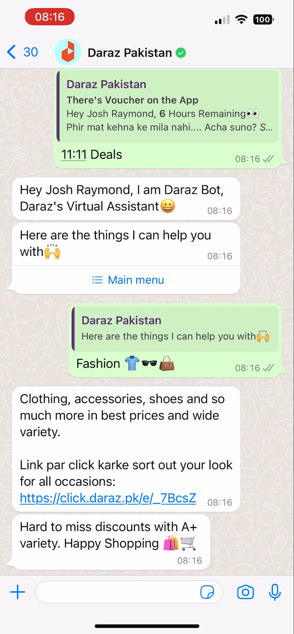 Daraz Grows WhatsApp Contact List with Personalized Offers