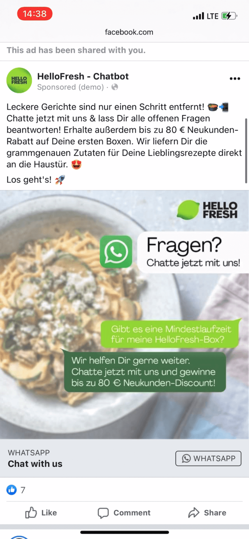 Hello Fresh Boosts Sales With Offers Sent on WhatsApp
